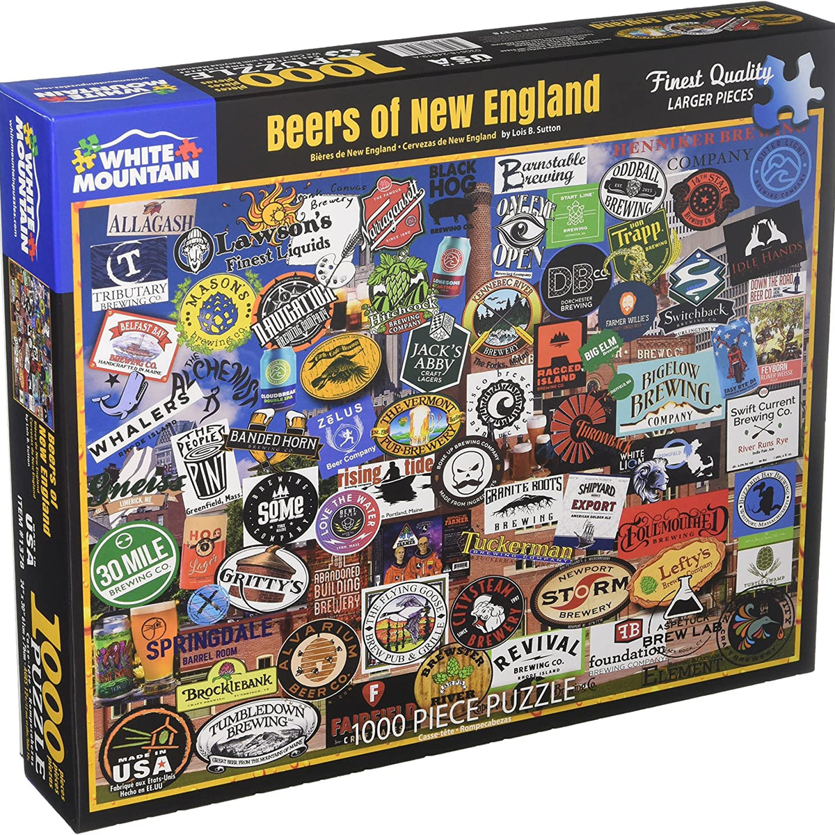 1000 pc Beers of New England – Toy Box Michigan