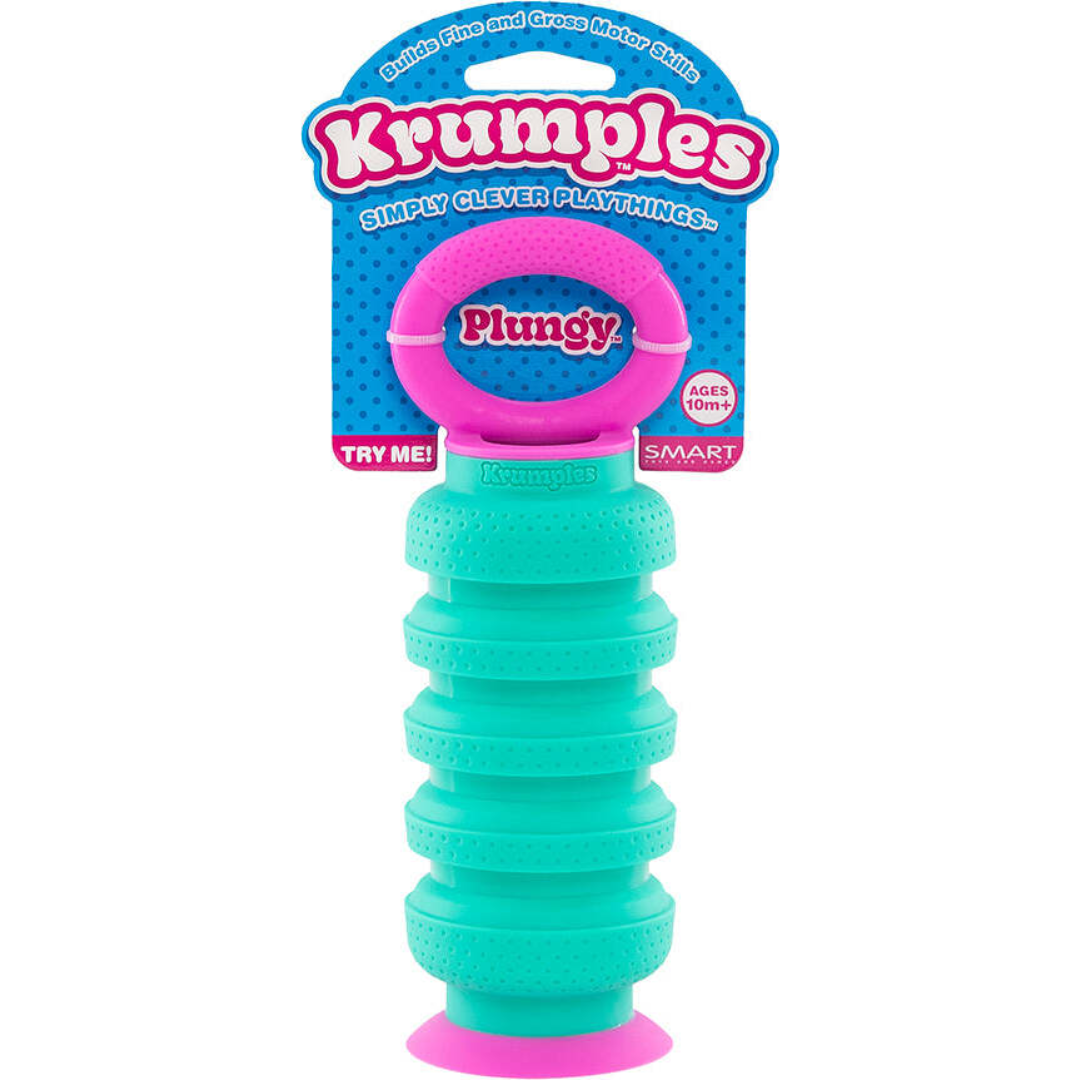 Krumples Plungy fidget toy (Green/Teal) - Toy Box Michigan