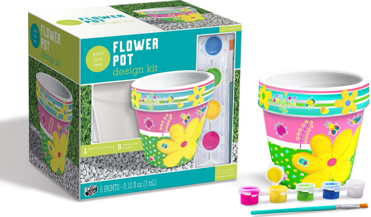 Paint Your Own Flower Pot Kit – Toy Box Michigan