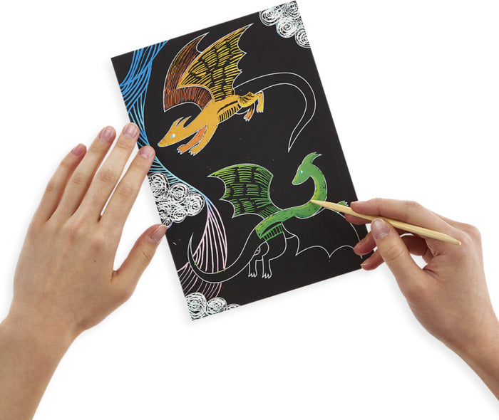 Fantastic Dragon Scratch And Scribble Scratch Art Kit – Toy Box Michigan