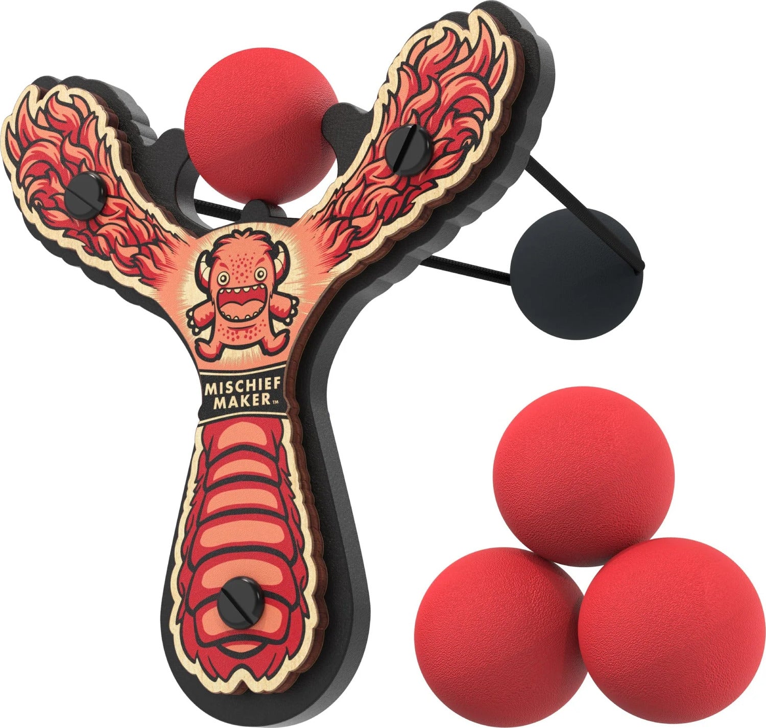 Mischief Maker Slingshot - Monster (Red) - Toy Box Michigan