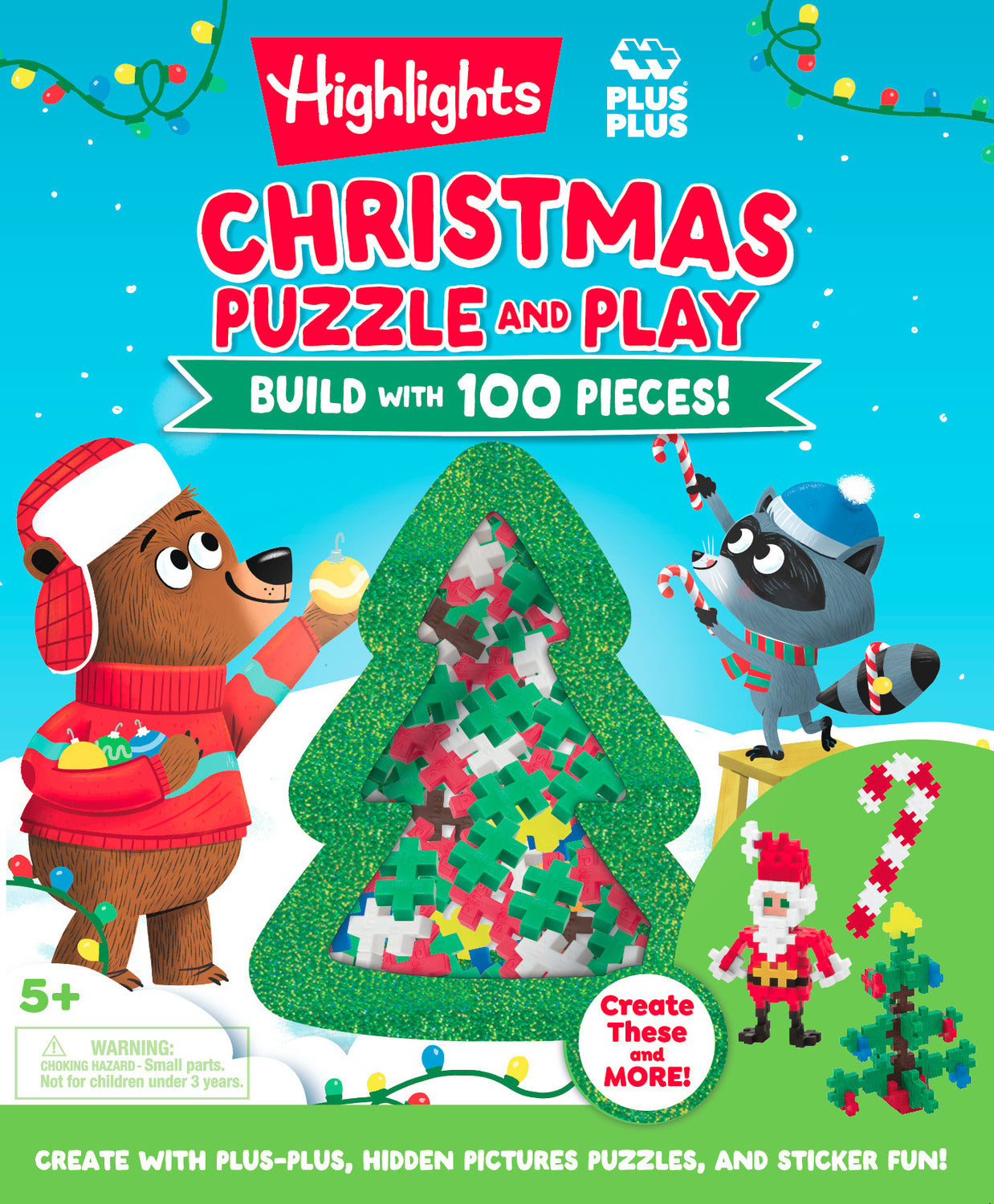 Highlights Puzzle and Play Build with 100 Plus Plus Pieces - Toy Box ...