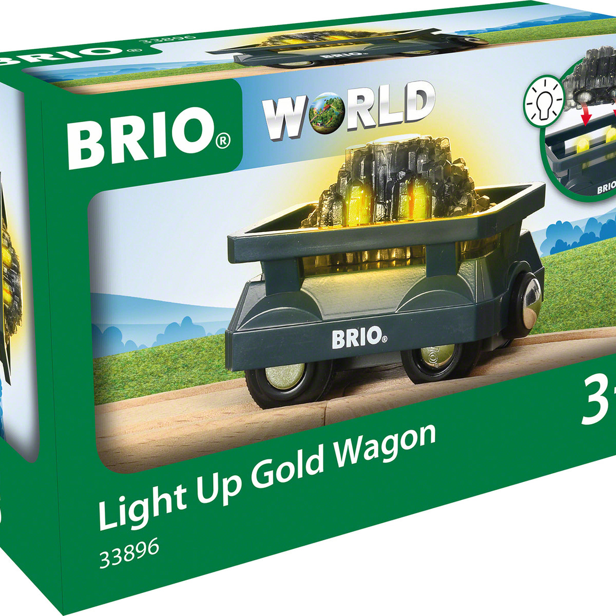 BRIO Light Up Gold Wagon – Toy Box Michigan